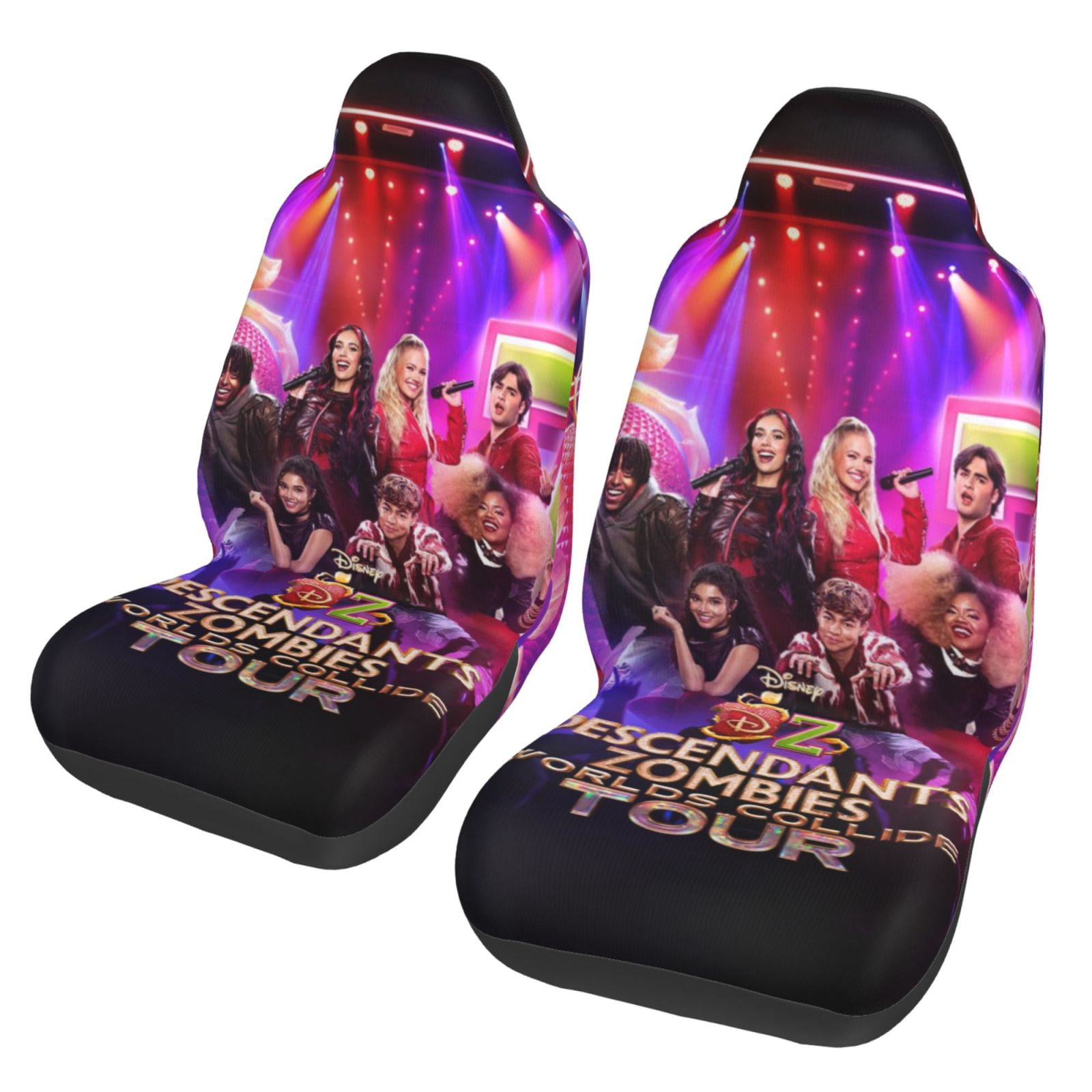 2 Pcs Zombie Character Car Seat Covers Cartoon Car Interior Seat ...