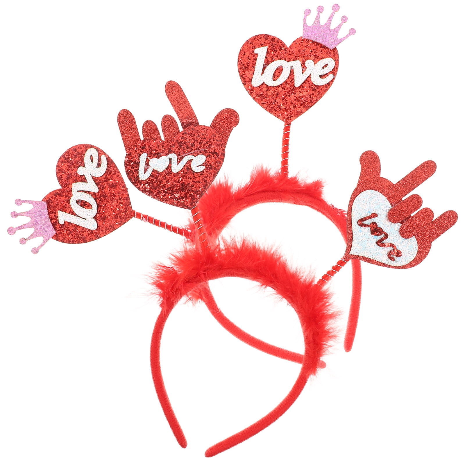 2 Pcs for Love Headband Hold Hair Firmly Heart Women's - Walmart.com