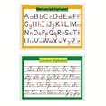 2 Pcs/set 26 Alphabet Cursive Training & Manuscript Chart for Classroom ...