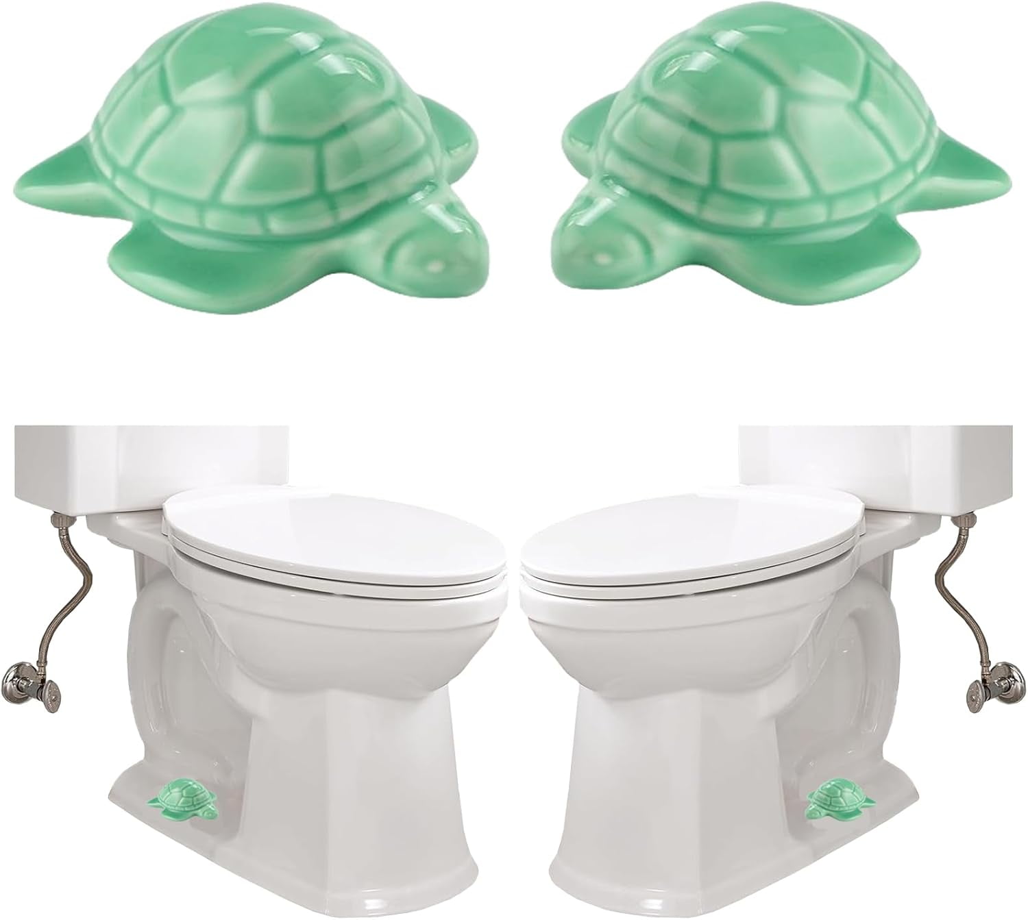 2 Pcsk Sea Turtle Porcelain Toilet Bolt Covers, Decorative Toilet Bolt ...