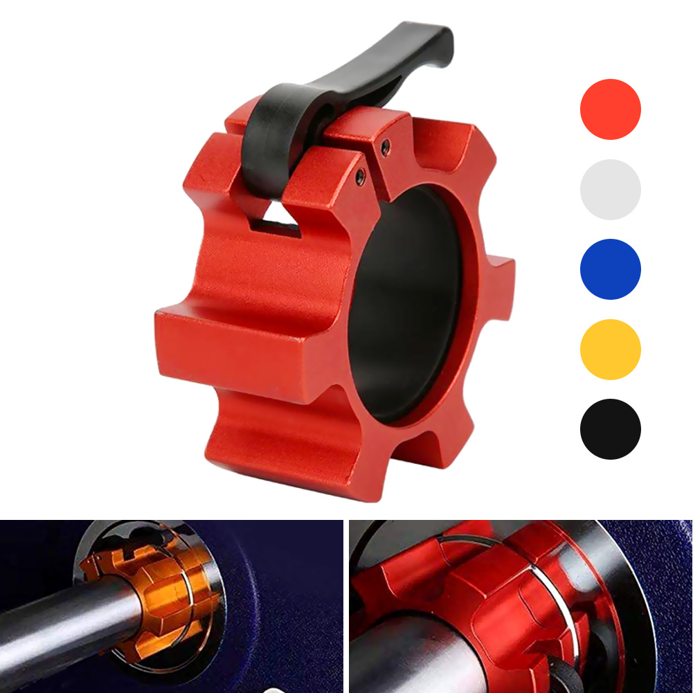 2 Peices 2" Barbell Collar Lock Clips Weight Lifting Bar Buckle Clamp ...