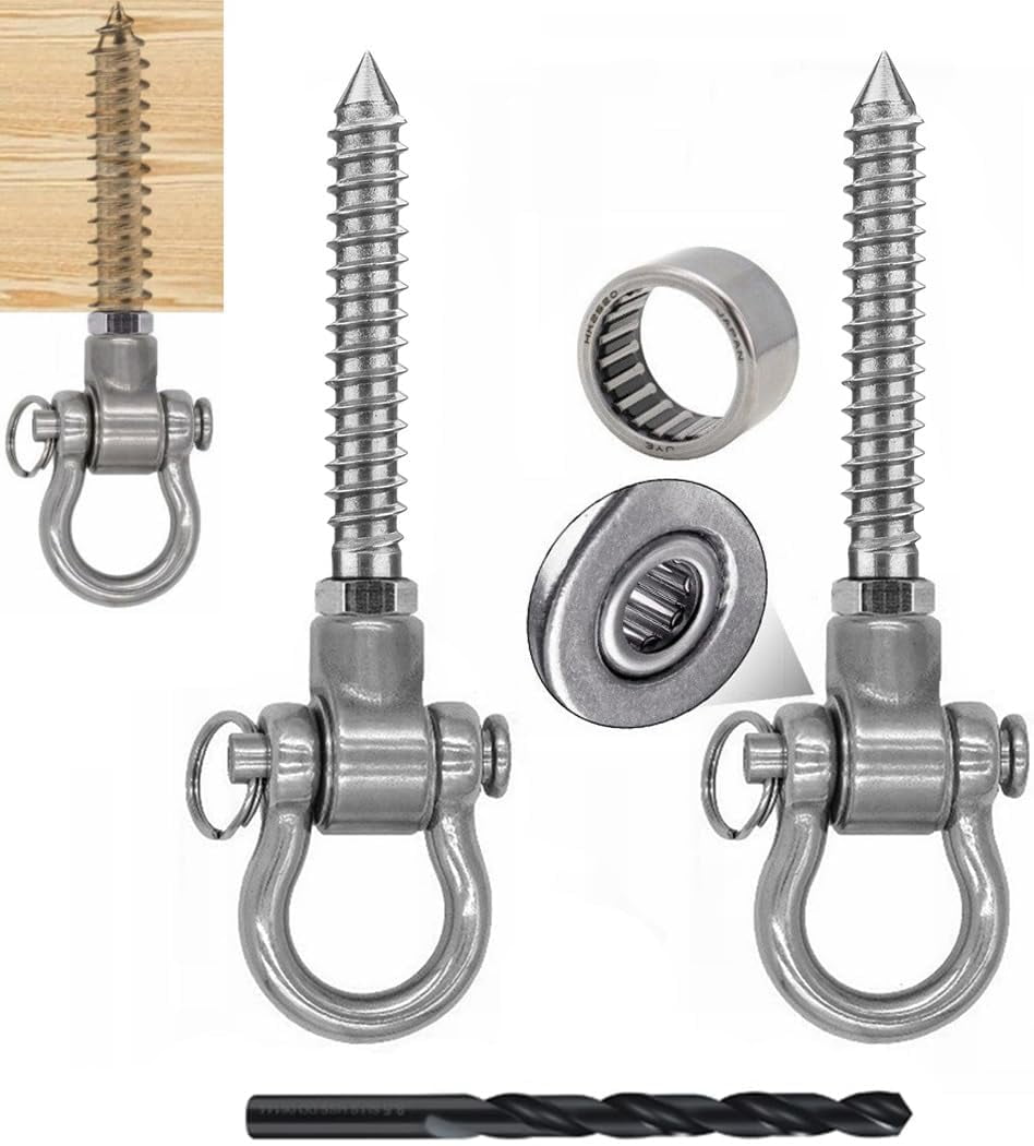 2 Permanent Anti Rust Bearing Hanger Heavy Duty, 1500 LBS, 180° Swing ...