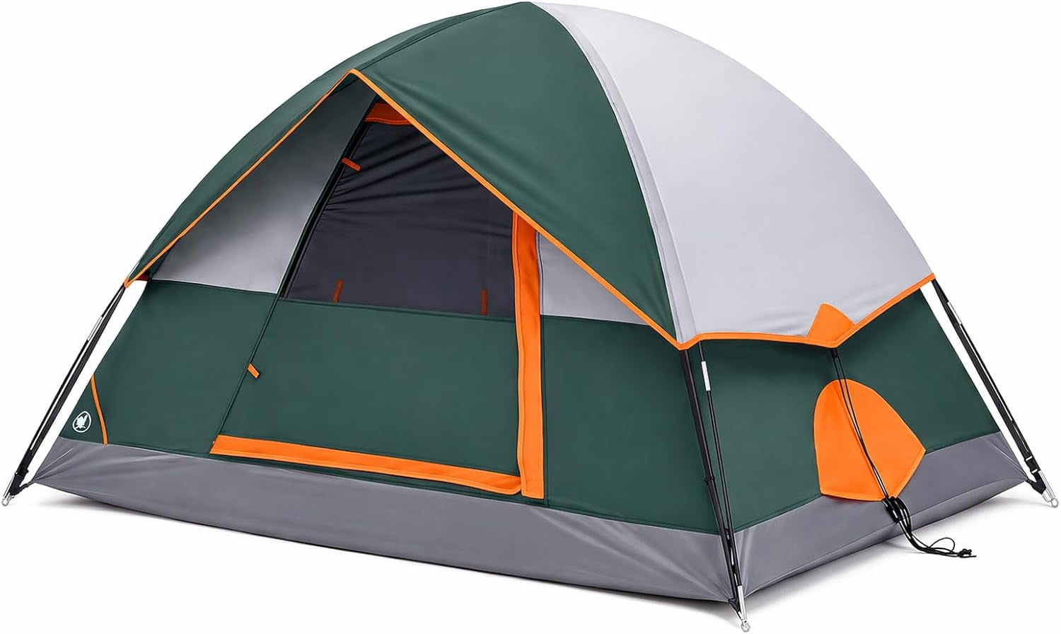 2 Person Cabin Tent with Mesh Doors and Windows Quick Setup Waterproof ...