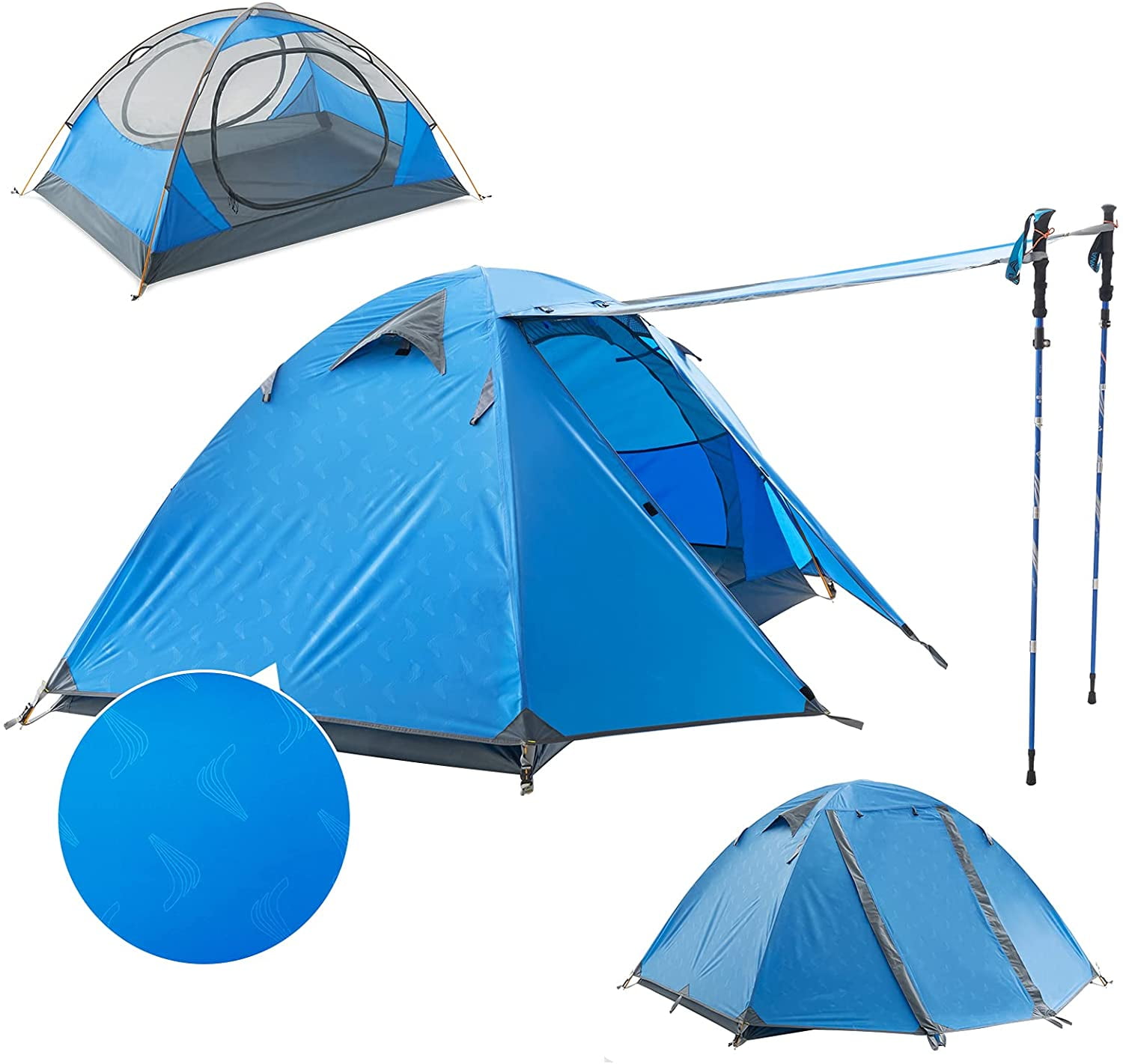 2 Person Camping Tent Outdoor Lightweight Waterproof Easy Setup Two ...