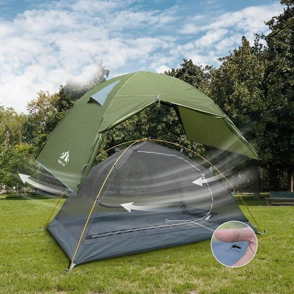 2 Person Camping Tent - Pure Green - Walmart.com