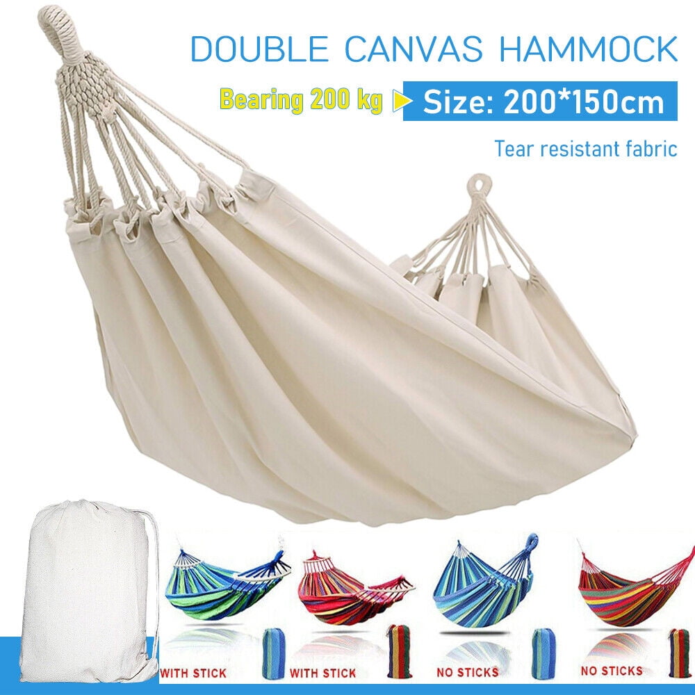 2 Person Double Camping Hammock Chair Bed Hanging Swing Outdoor ...
