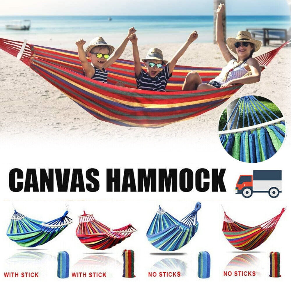 2 Person Double Camping Hammock Chair Bed Outdoor Hanging Swing ...