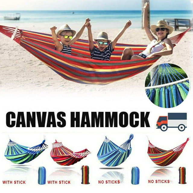 2 Person Double Camping Hammock Chair Bed Outdoor Hanging Swing ...