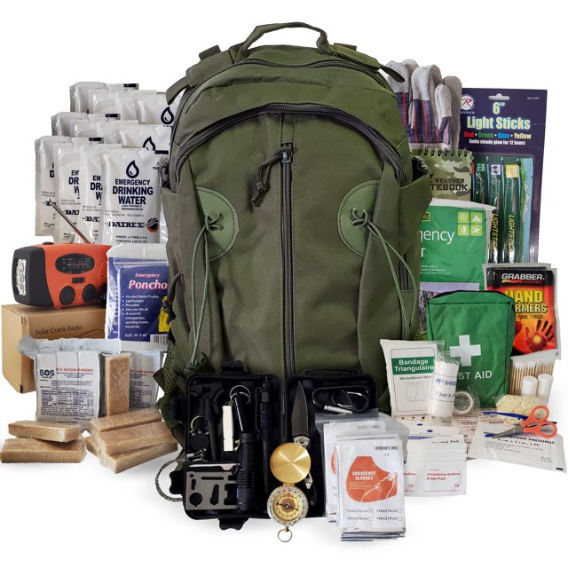 2-Person Emergency Kit: 72hr Survival Food, Water & Gear for Disasters ...
