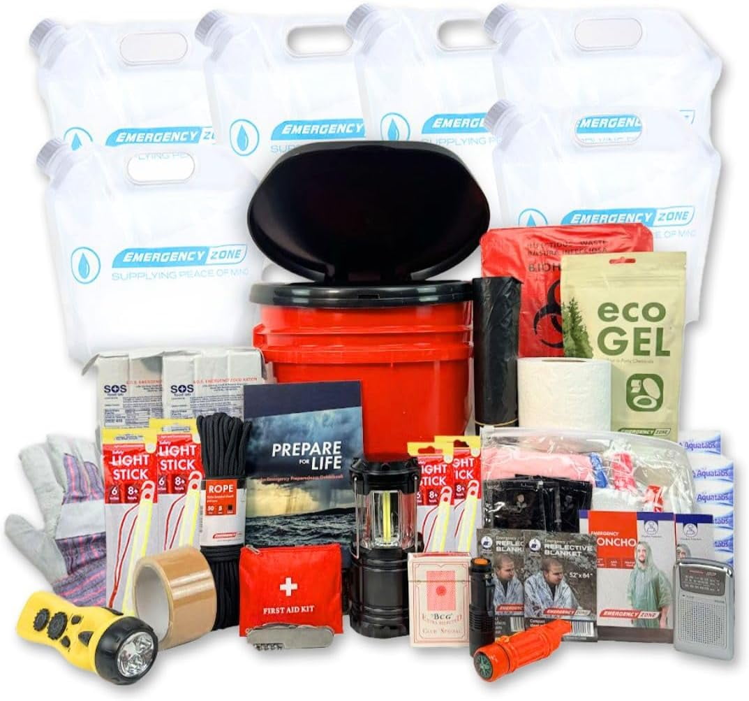 2 Person Hurricane Survival Kit | Disaster Preparedness Kit Packed w/Hurricane Preparedness ...