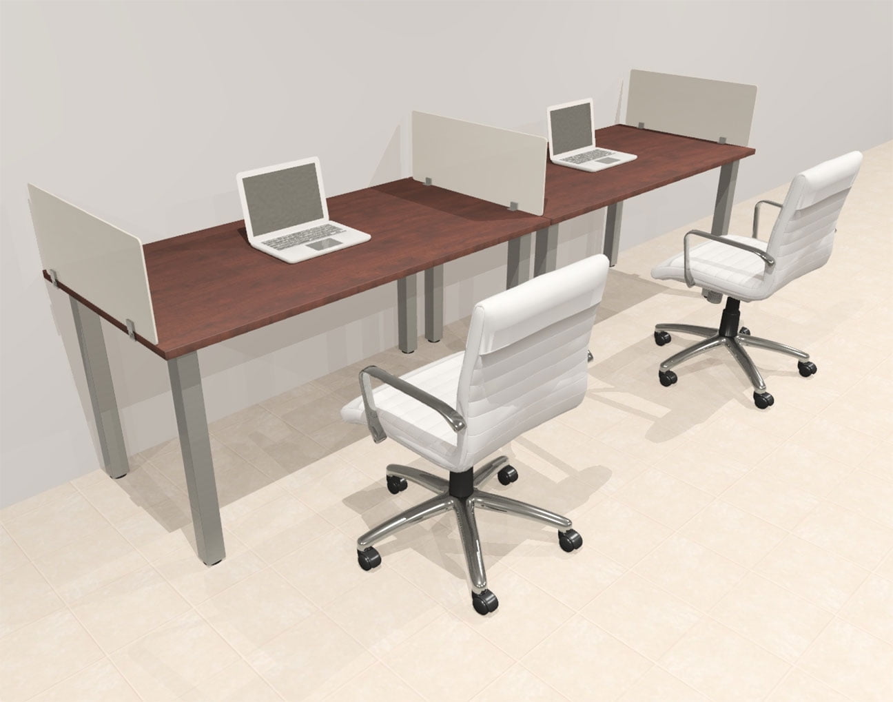 2 Person Modern Metal Leg Office Workstation Desk Set, #OT-SUL-SPM2 ...
