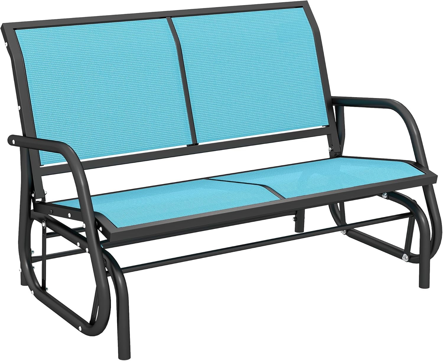2-Person Outdoor Glider Bench, Patio Double Swing Rocking Chair ...