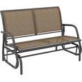 2-Person Outdoor Glider Bench, Patio Double Swing Rocking Chair ...