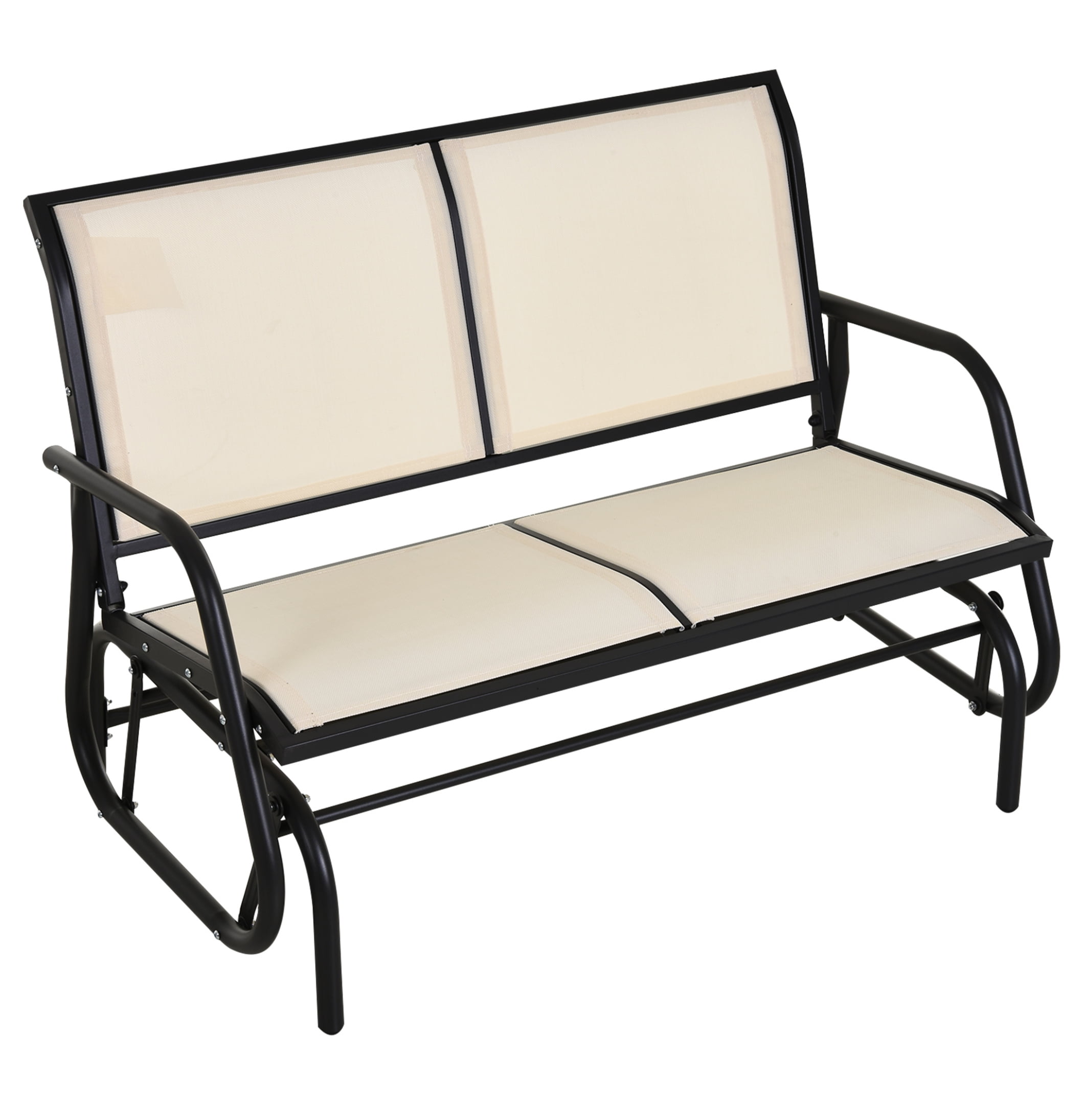 2-Person Outdoor Glider , Patio Double Rocking Chair Loveseat w/Powder ...