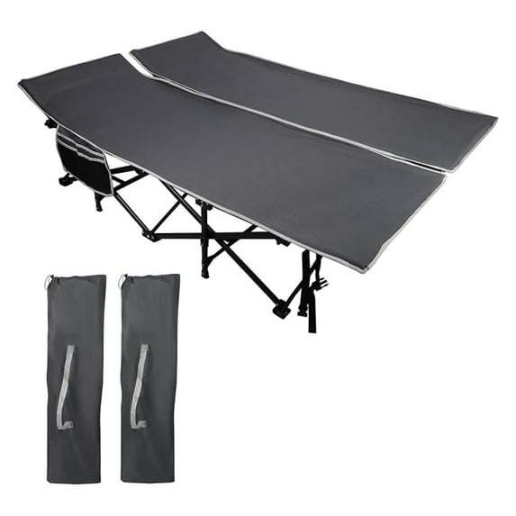 2 Person Oversize Camping Cots for Adults, 56'' Extra Wide Sleeping ...