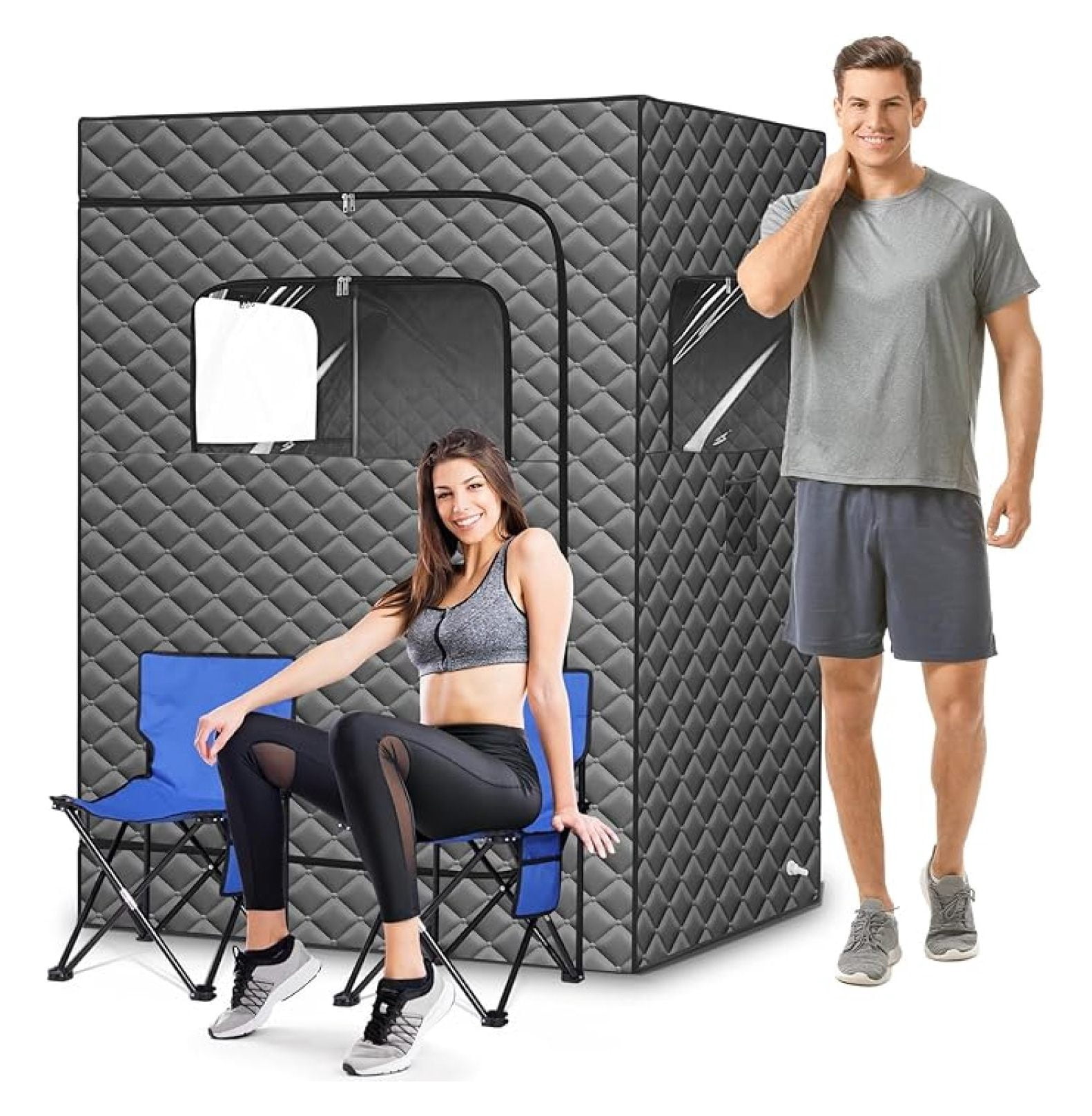 2 Person Portable Sauna for Home, 1 or 2 Person Full Body SaunaTent ...
