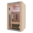 Yoga Sauna 2-Person Infrared Indoor Hemlock Wood Sauna with Removable ...