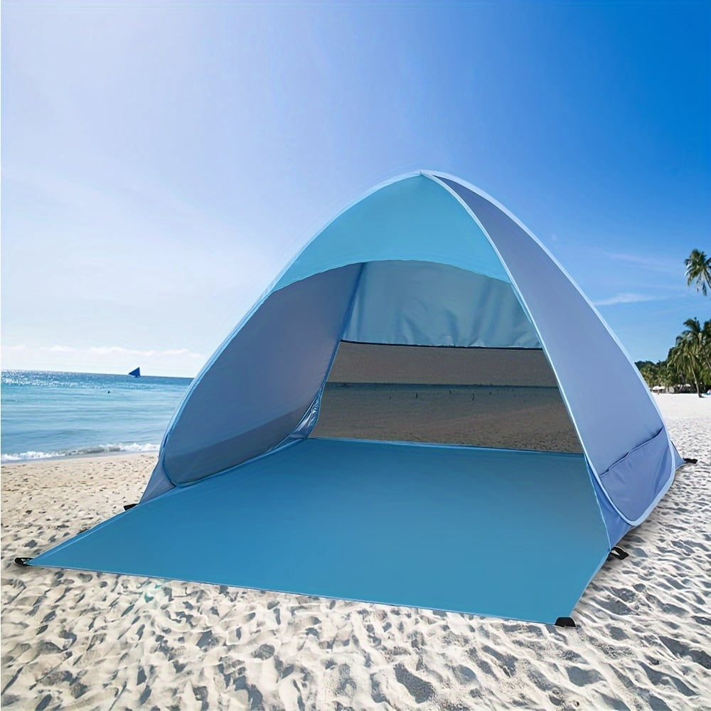 2-Person Sun Haven - Quick-Set Portable Beach Tent, UV-Resistant Round ...