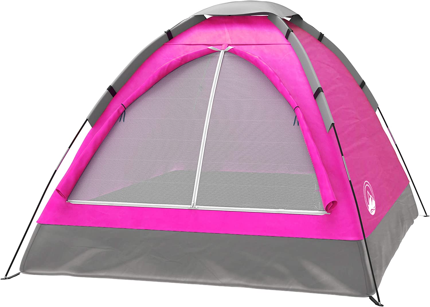 2-Person Tents Bundle - Pink Dome & Orange Compact Camping Tents with ...