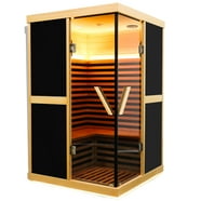 Dynamic Saunas Dynamic Heming Elite 2-person Corner Ultra Low EMF (Under 3MG) FAR Infrared Sauna ...