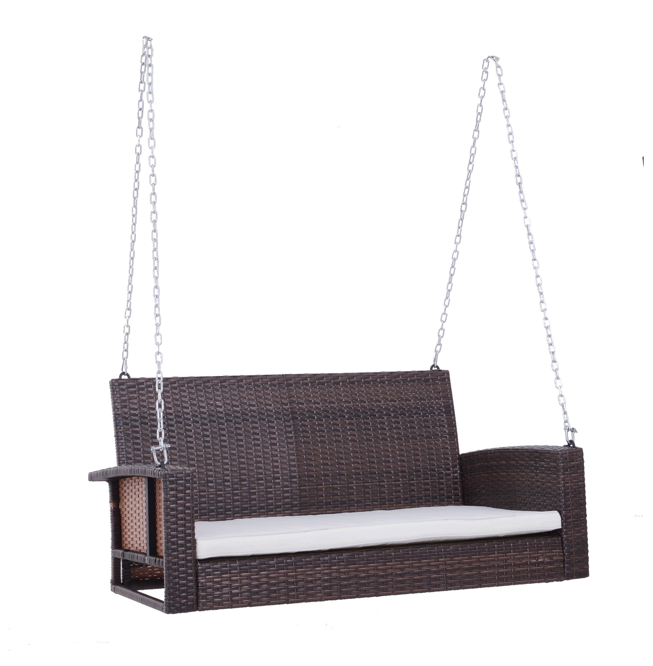 2 Person Wicker Hanging , Front Porch Outdoor Chair with Cushions lbs ...