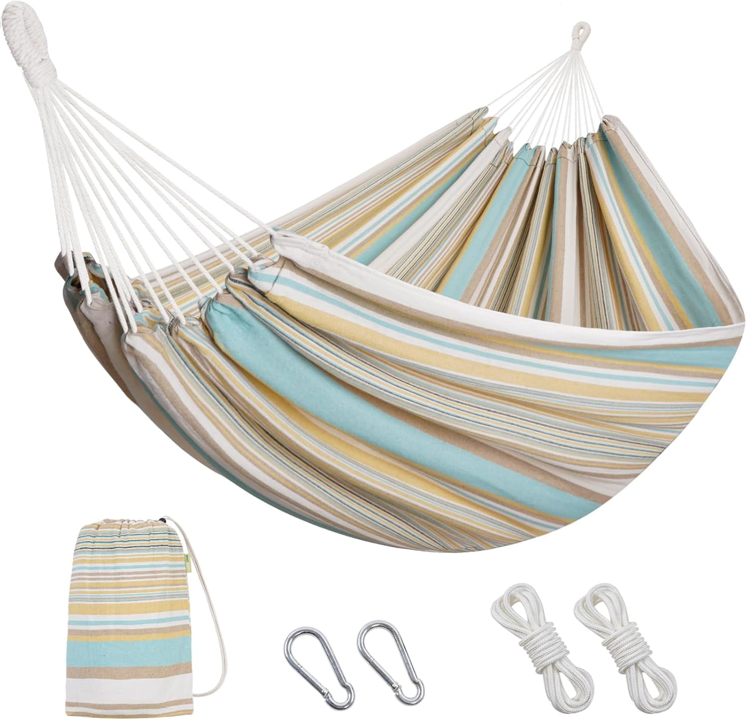 2 Persons Hammock with Tree Straps - Brazilian Double Hammock, Portable ...