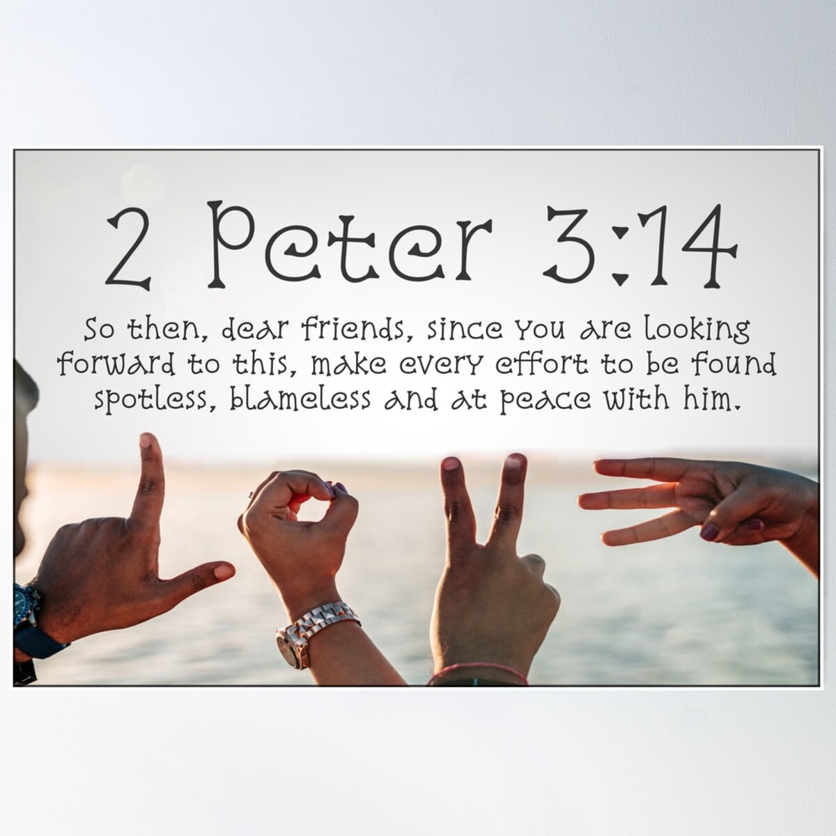 2 Peter 3:14 Poster Wall Art, Modern Wall Decor For Living Room Bedroom ...