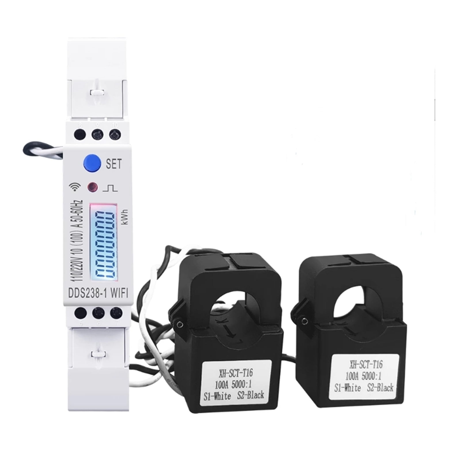 2 Phase 3 Wires 100A Din Rail 18mm Tuya Smart Energy Meter Power ...