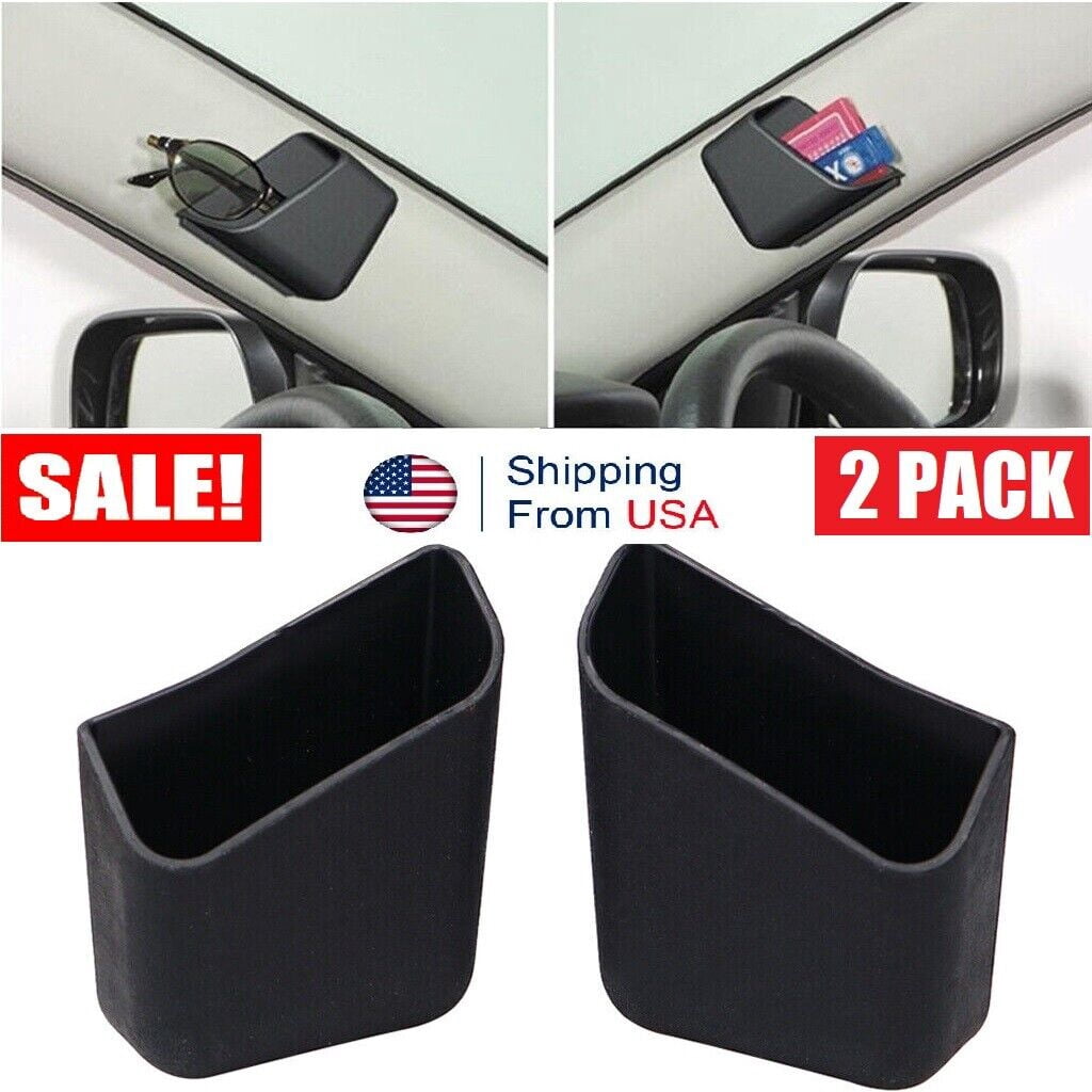 2× Phone Card Key Organizer Interior Storage Box Holder Black Car ...