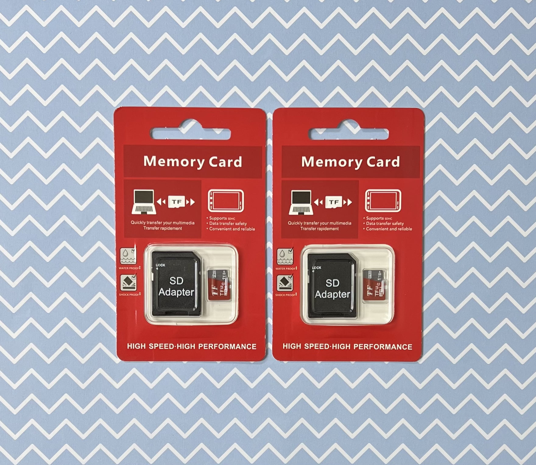 2 Pic x 1 TB Micro SD TF Memory Card with Adapter, Universal SD Micro ...