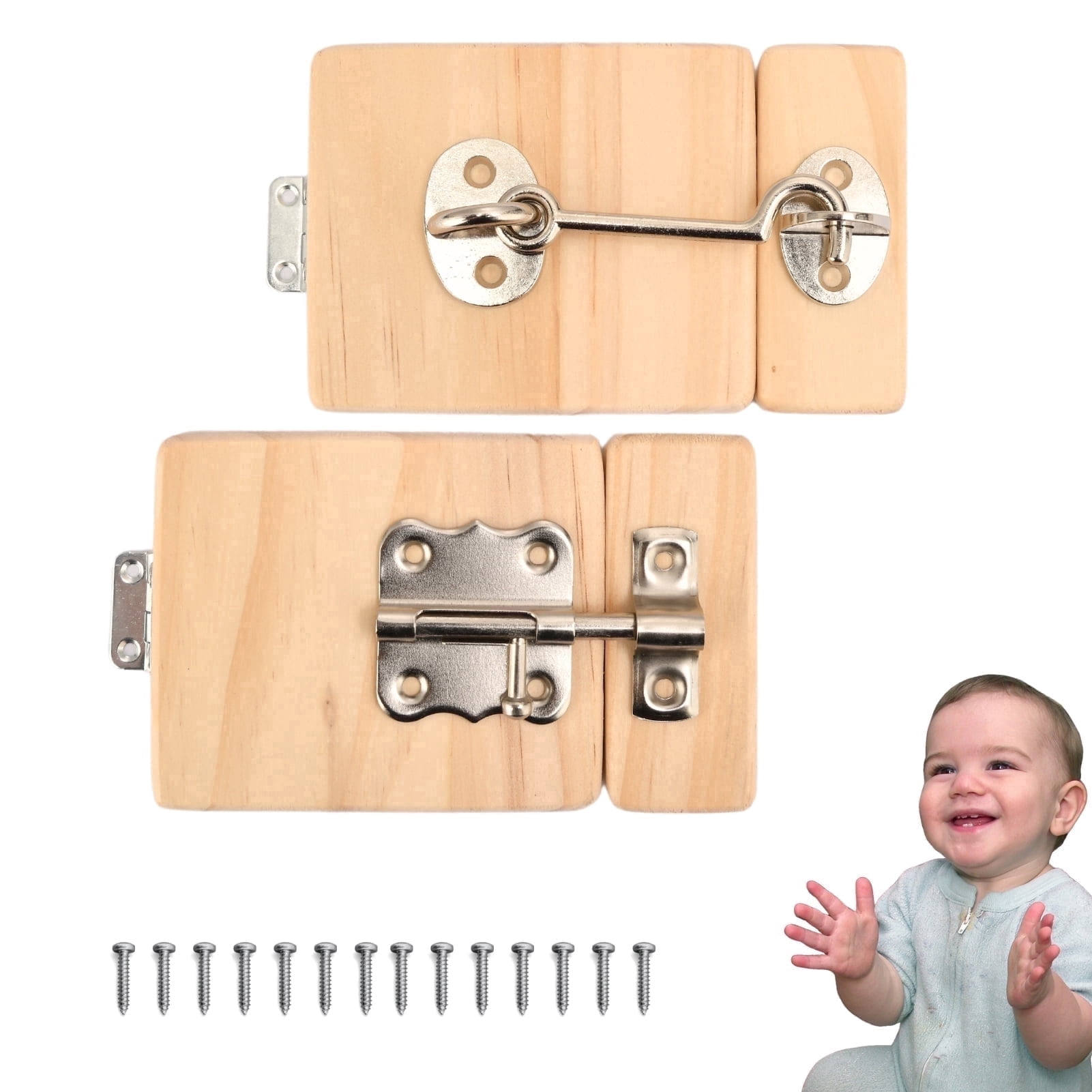 2 Picecs Wooden Busy Board DIY Parts Set - DIY Materials for Parents ...