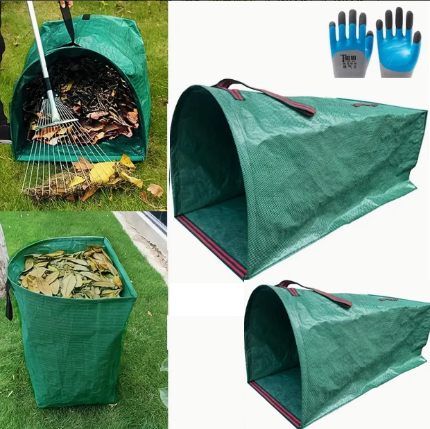 2-Piece 200L Leaf Dustpan & Collector Set + 1 Pair of Gloves – Reusable ...
