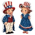 2 Piece 2D Acrylic Standing Decoration Sign Set for Independence Day ...