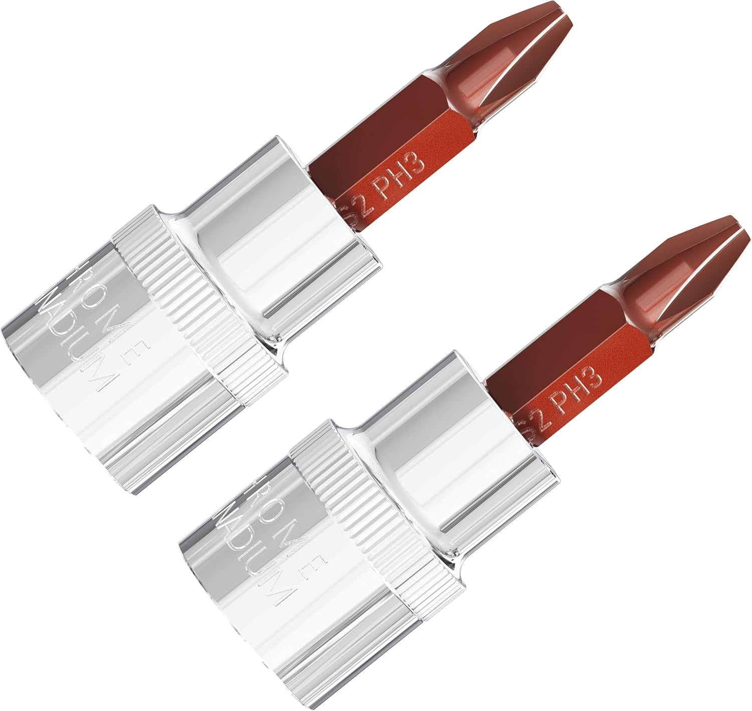 2-Piece 3/8-Inch Drive PH1 Phillips Bit Socket Set, S2 Steel Bits and ...