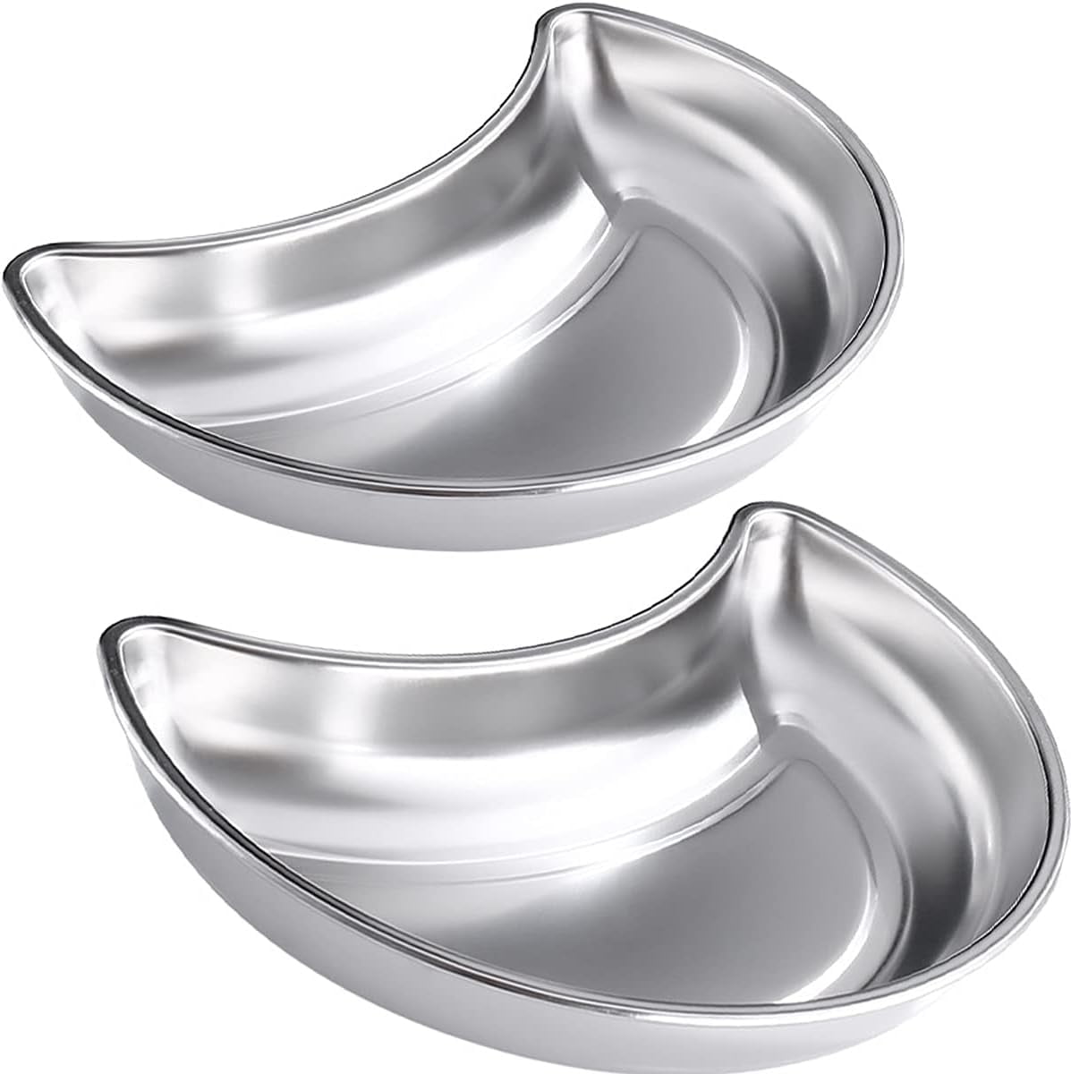 2-Piece 304 Stainless Steel Dinner Plates for Adults,Picky Eaters ...