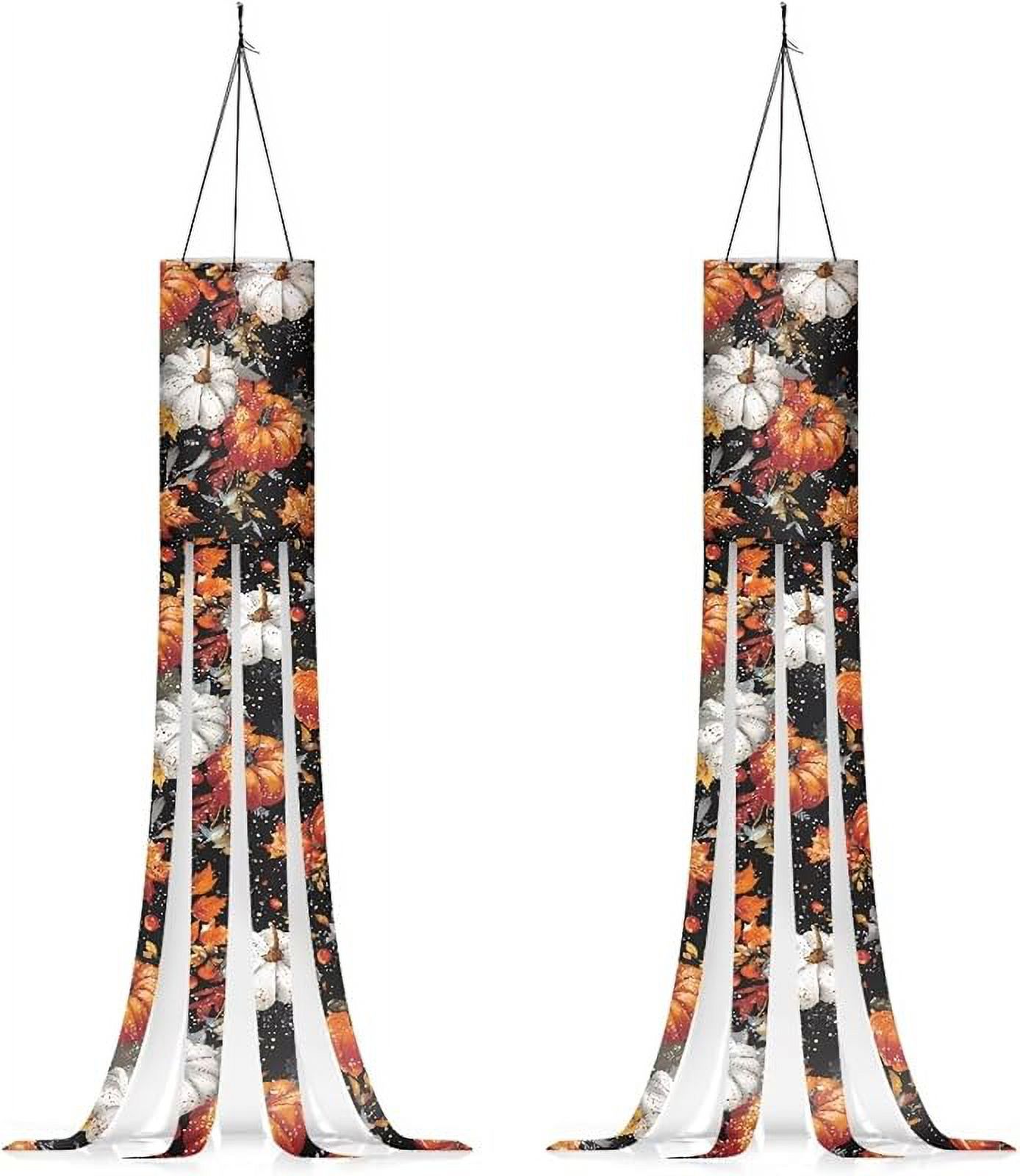 2 Piece 40 Inch Windsock Polyester Garden Flower Wind Socks with Long ...