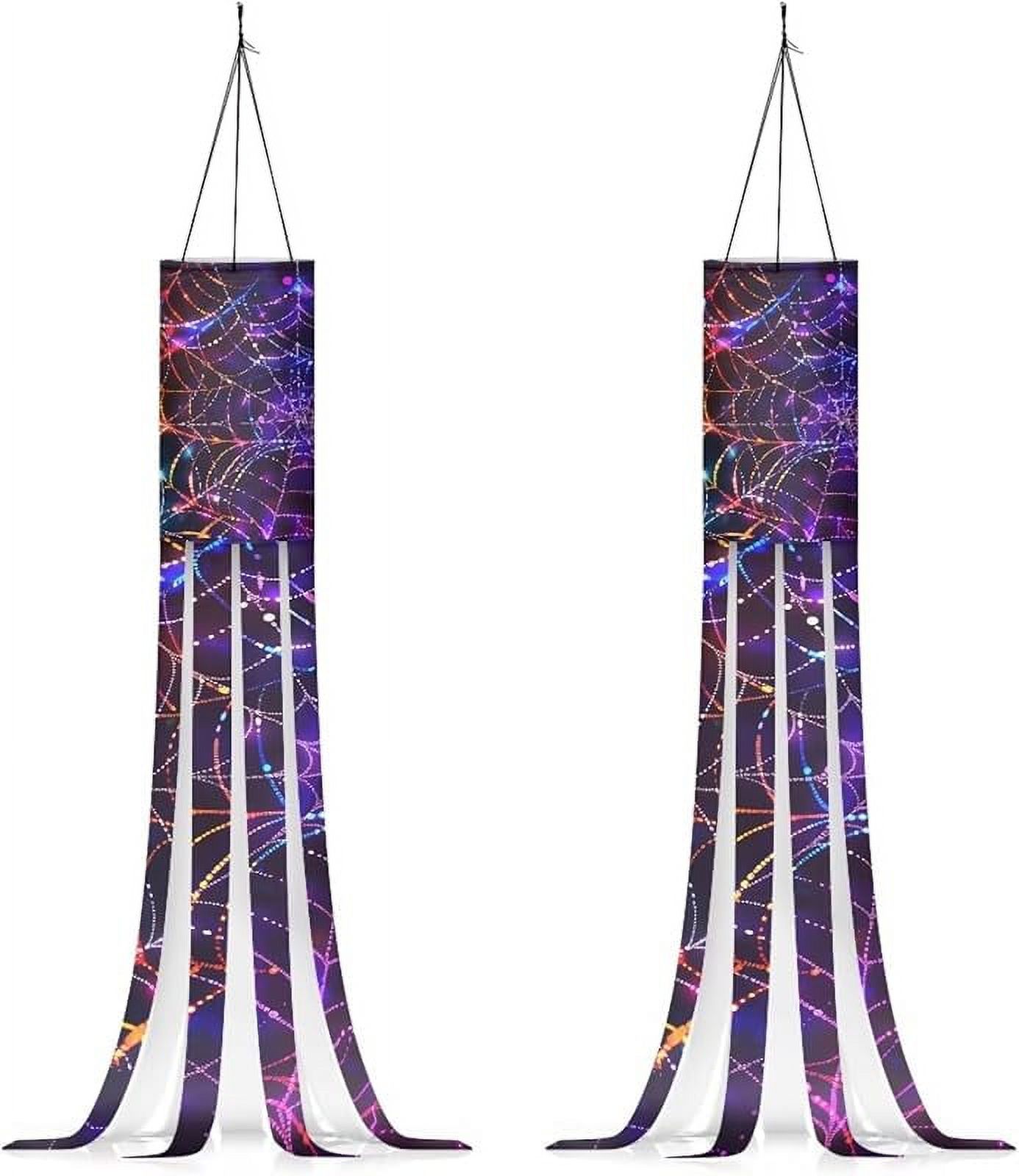 2 Piece 40 Inch Windsock Polyester Garden Flower Wind Socks with Long ...