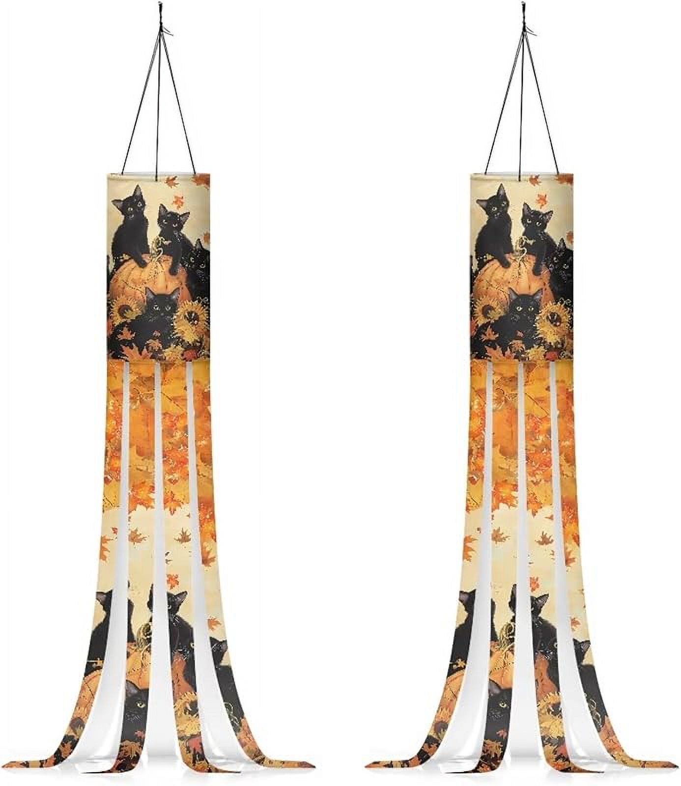 2 Piece 40 Inch Windsock Polyester Garden Flower Wind Socks with Long ...