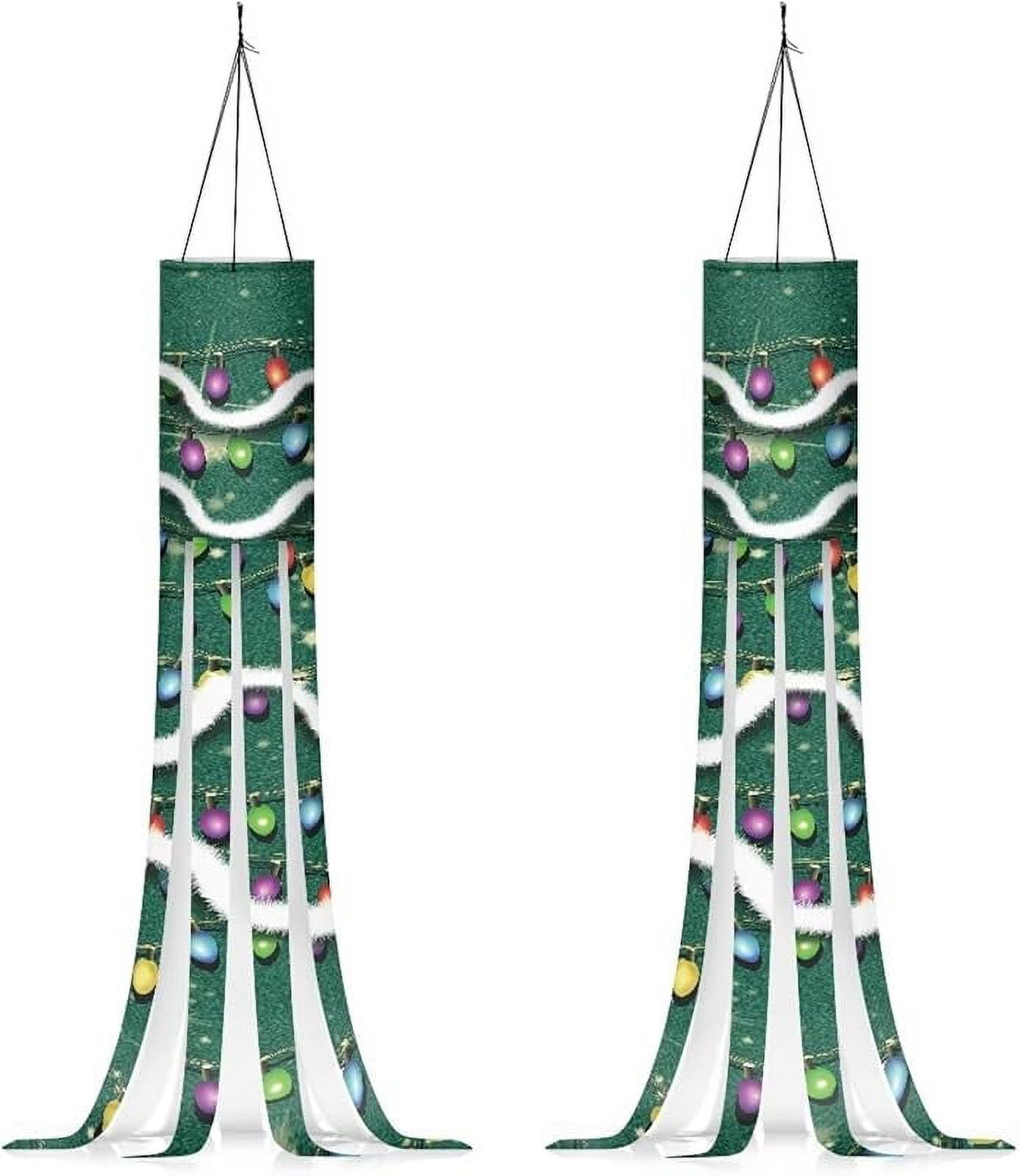 2 Piece 40 Inch Windsock Polyester Garden Flower Wind Socks with Long ...