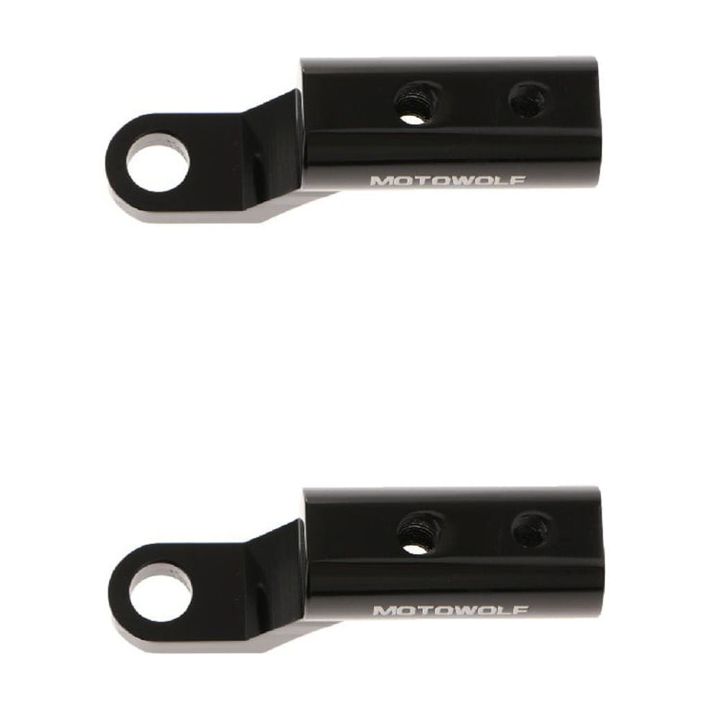 2 Piece 7/8 "Handlebar Side Mirror Adapter Mounting Clamp - Black ...