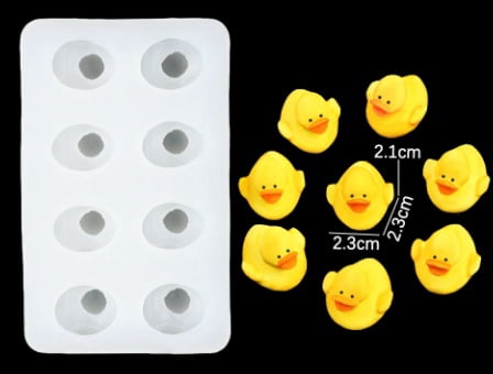 2-Piece - 8-Piece Cute Duck Silicone Mold DIY Chocolate Candy Molds ...