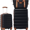 2-Piece ABS Hardshell Spinner Luggage Set with TSA Lock, Lightweight ...