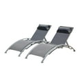 2-Piece Adjustable Chaise Lounge Set with 5-Position Recliner Chairs ...