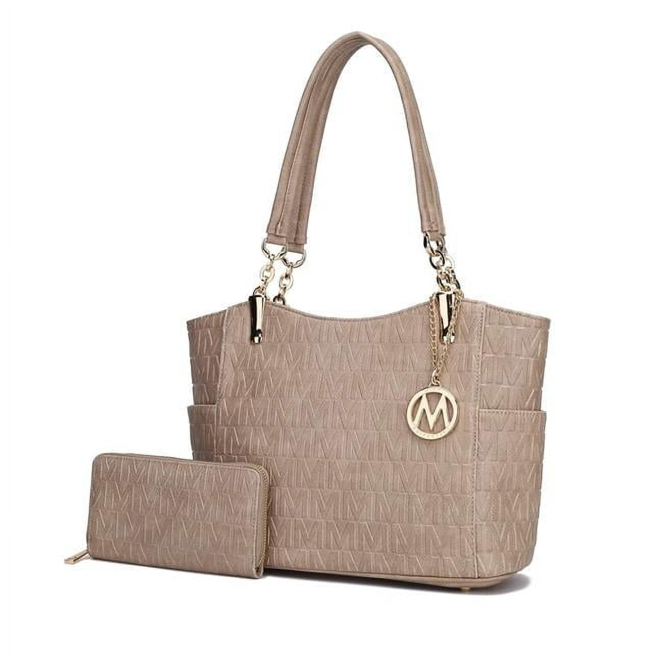 2 Piece Allison Tote Bag & Wallet, Taupe - Walmart.com