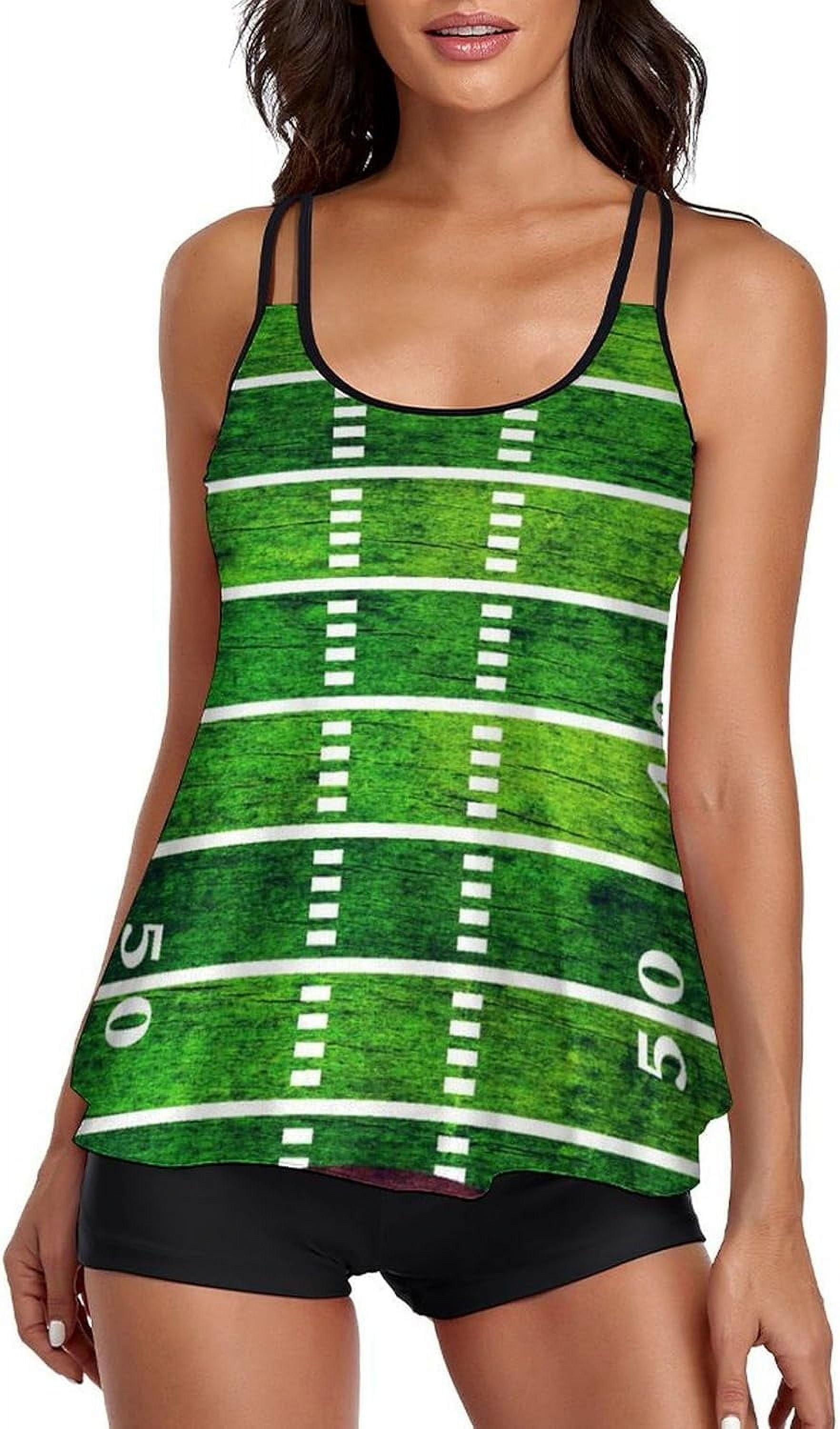 2 Piece Athletic Tankini Swimsuits for Women, Blouson Swim Tank Top and ...
