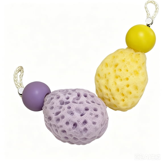 2-Piece Bath Duo Mesh Sponges, Exfoliating Loofah for Body Cleaning ...