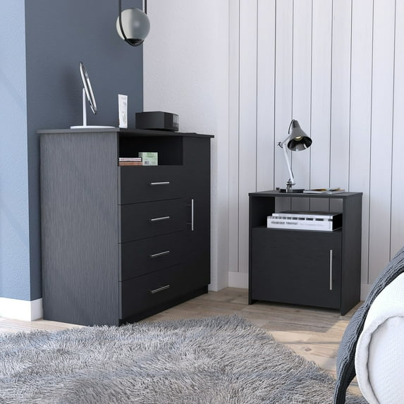 2-Piece Bedroom Set for Full Bed Size / Easy-to-Follow Assembly via QR ...