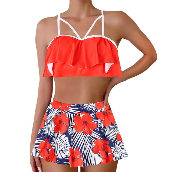 2 Piece Bikini Sets for Women Swimsuit Set Printed Bathing Suit Quick ...