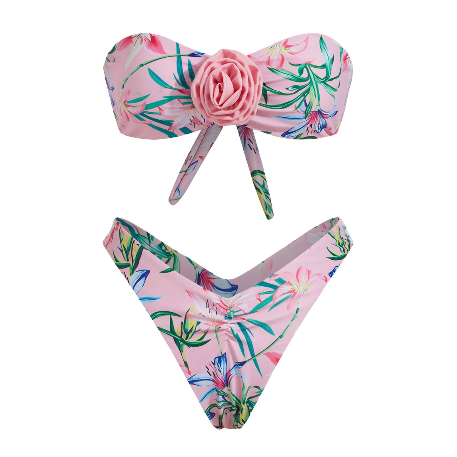 2 Piece Bikinis V-Neck for Women Women's Retro Color Block Abstract ...