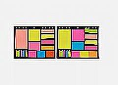 2 Piece Binders with Assorted Sizes Variety Pack Index Sticky Note Pads ...
